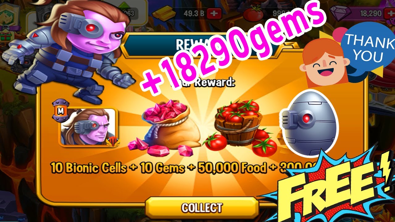 Monster Legends Link #14 Get Super Rewards Bionic Free Gems And Food ...