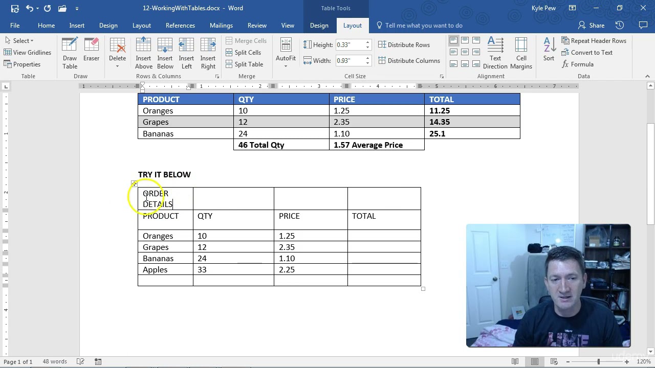Master Microsoft Word Beginner to Advanced: Word Table Merge Cells ...
