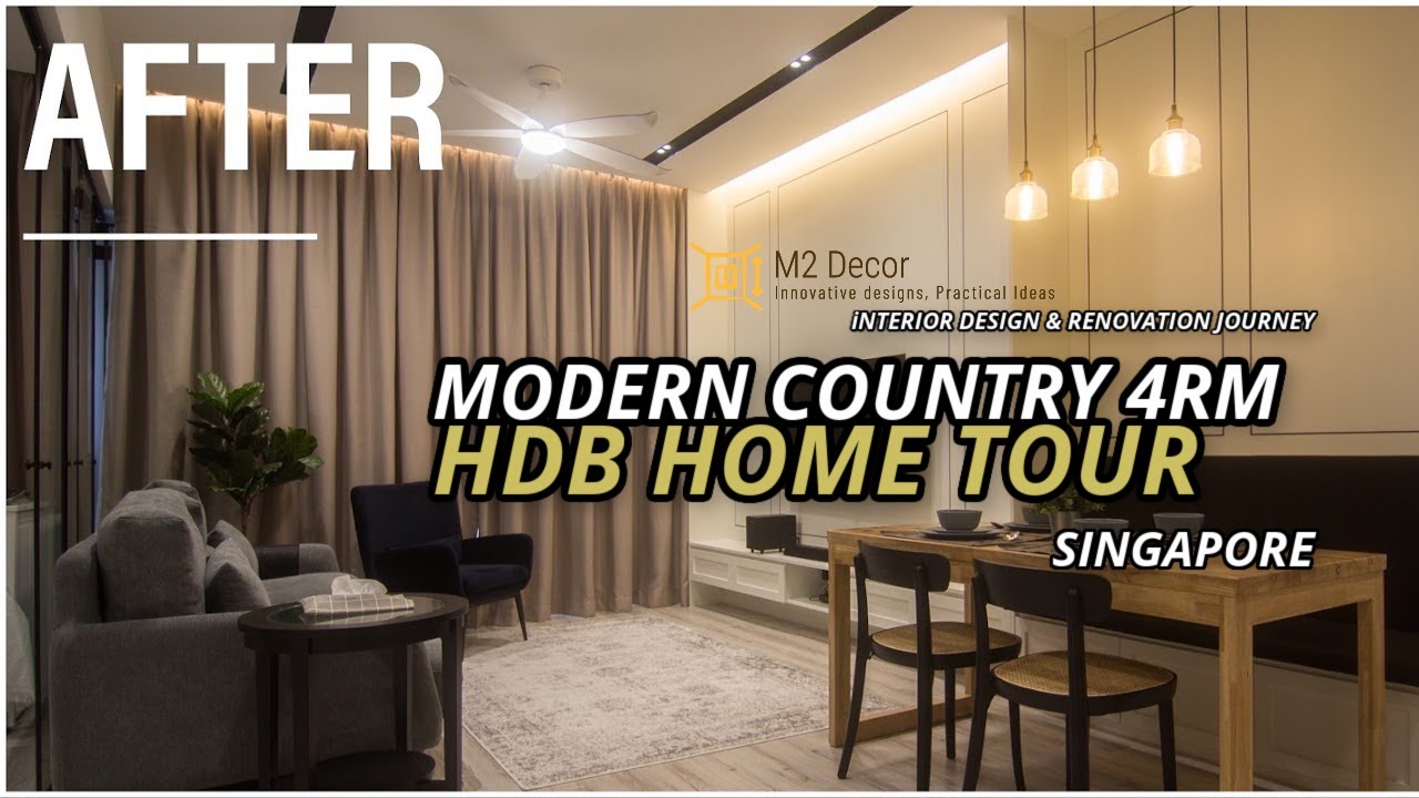 4ROOM HDB HOME TOUR in Singapore | M2Decor Interior Design | $50K ...