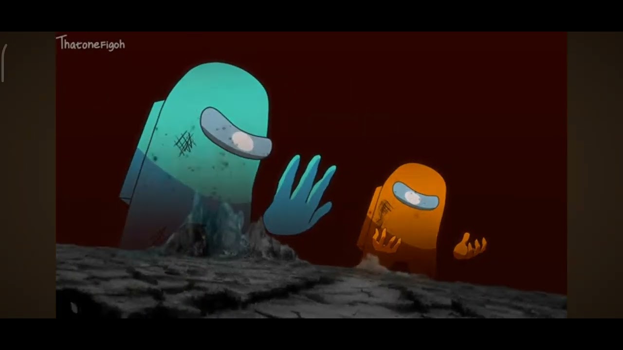 Among us slap hand vs orange blue - YouTube
