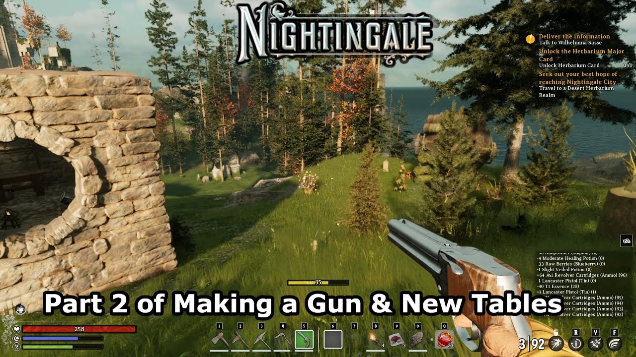 Part 2 of Making a Gun & New Tables | Nightingale Gameplay | Part 14 ...