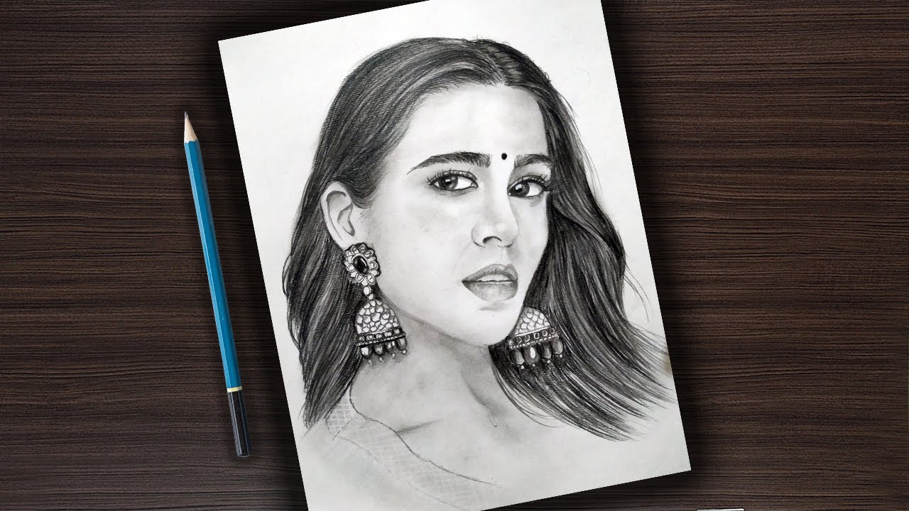 Pencil Drawing | Sara Ali Khan - YouTube