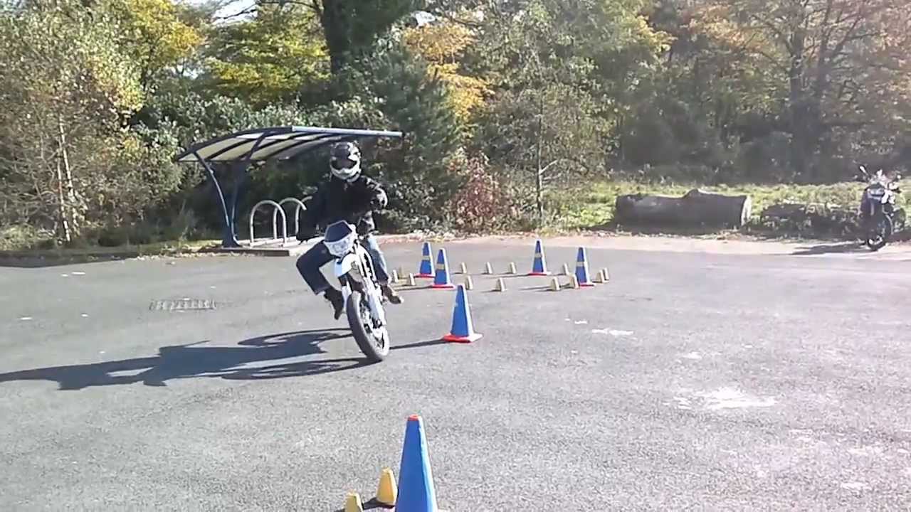 Danny John Jules from Red Dwarf, Rides Motogymkhana..on an AJP ...