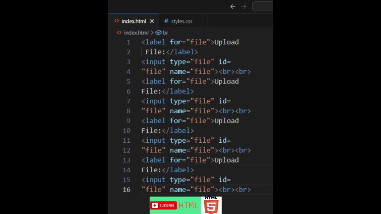 Html Form Input Label File Upload Learn Htmlcode Coding Codecoder