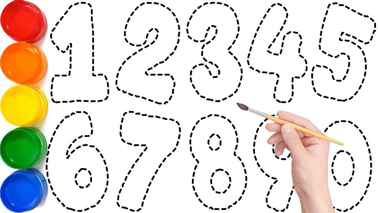 How to Draw 1234567890 for Kids | Easy Drawing Tutorial Step by Step ...