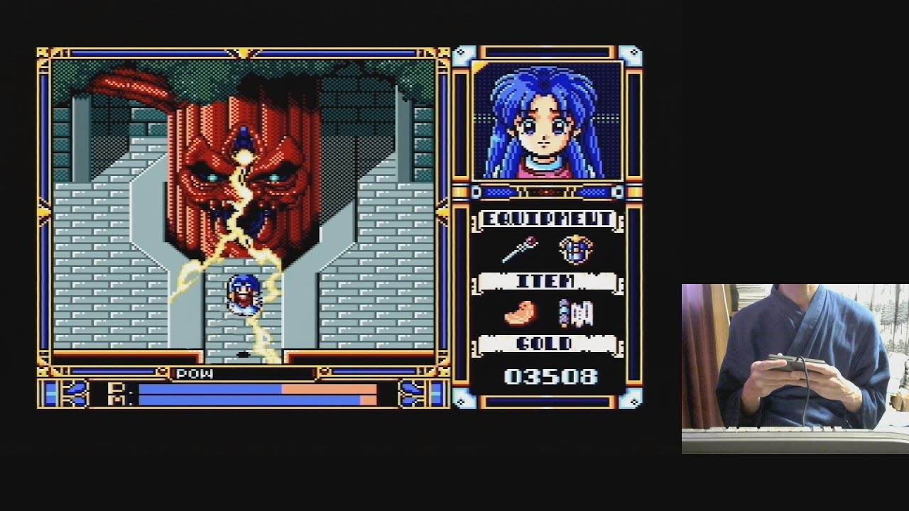 [MSX turboR版 FRAY（フレイ）] ＃09 空中城ク・オルで封印の仮面と対決 [実機プレイ] - YouTube