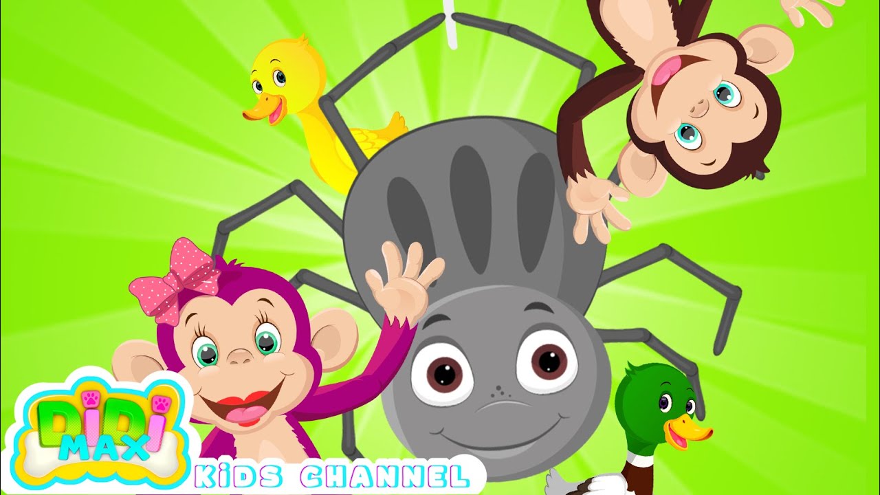 Jump, Laugh & Learn 🐵 Five Little Monkeys Jumping On The Bed | DiDi & Max Nursery Rhymes Kids ...