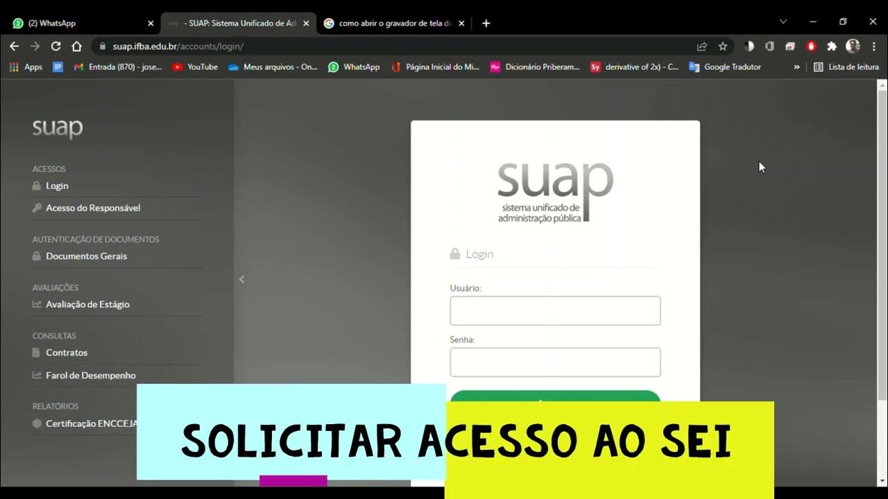 Solicitar Acesso ao SEI - YouTube