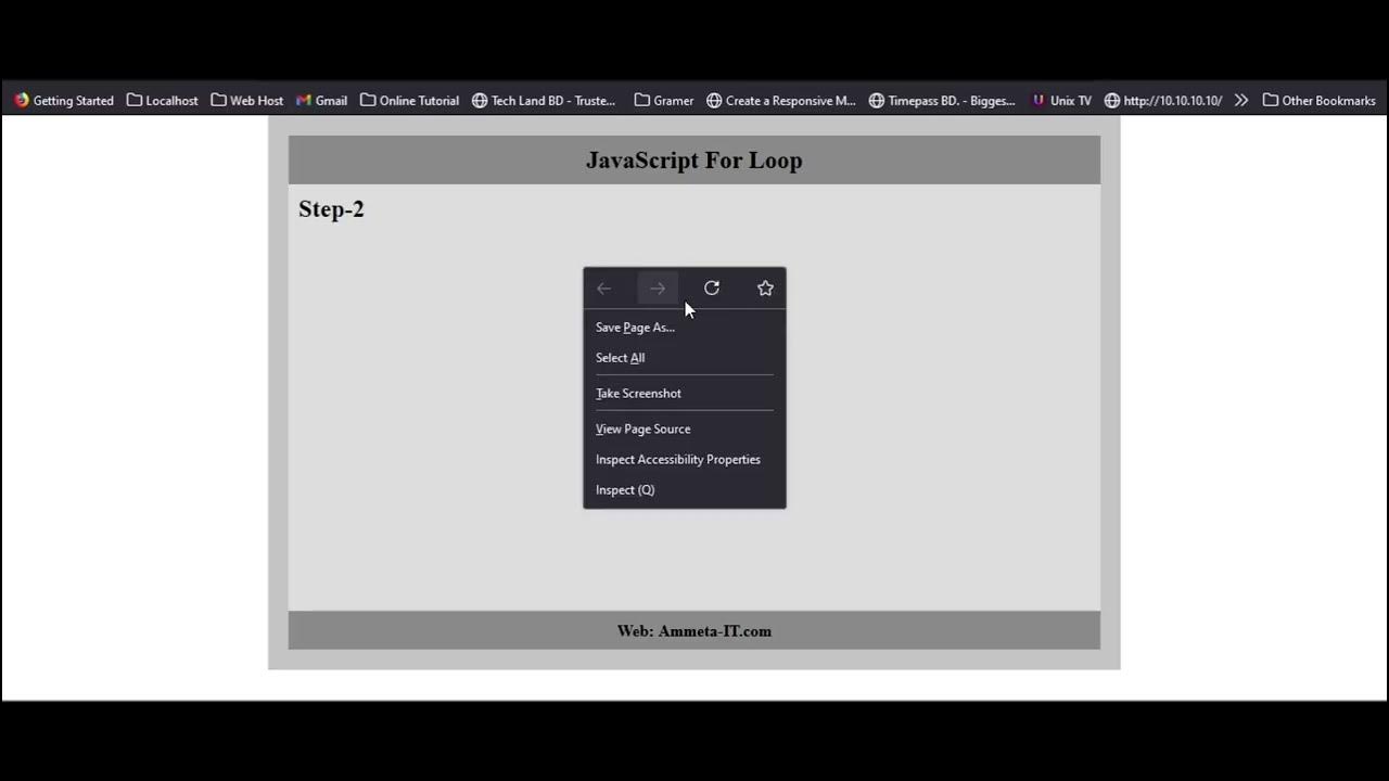 Basic JavaScript For Loop Step-1,2,3 - YouTube
