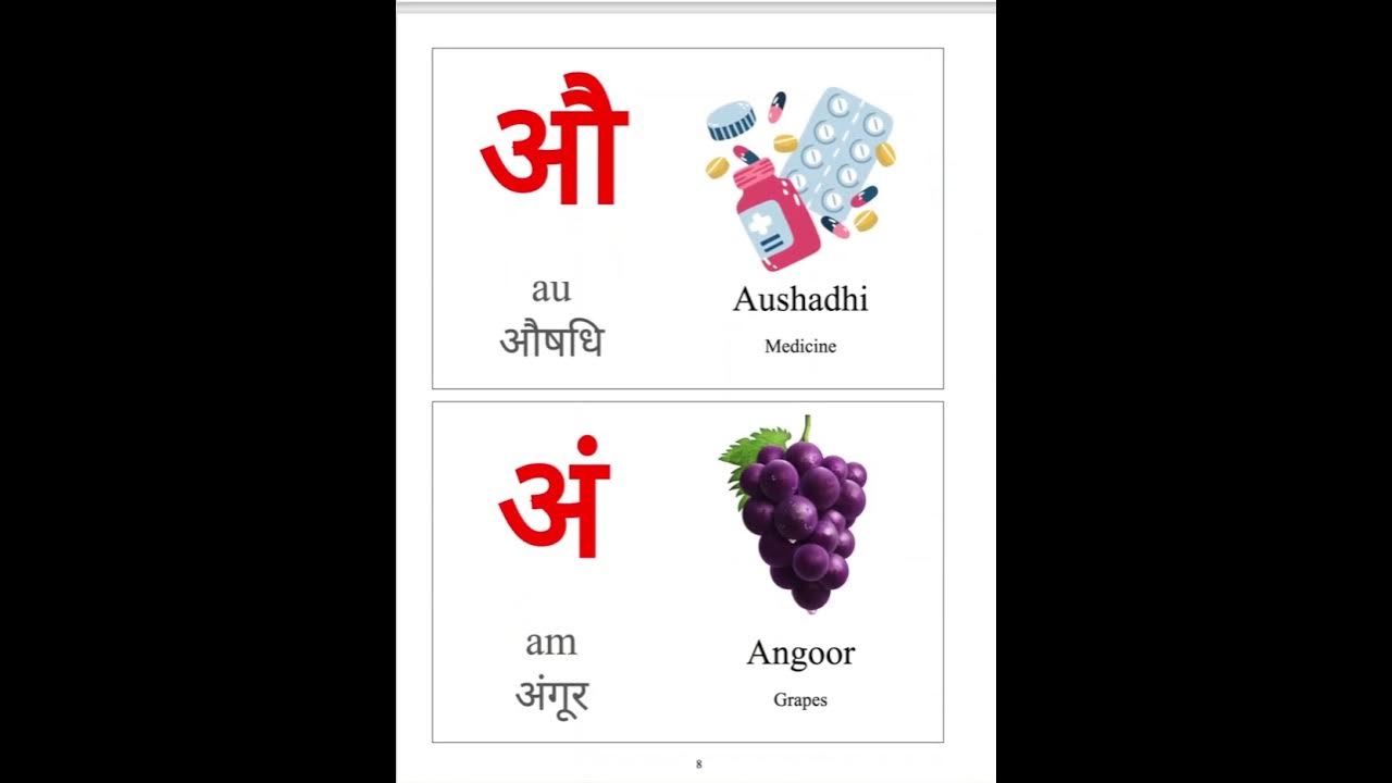 Hindi vowels - Hindi Varnamala Hindi Alphabet with words and colorful ...