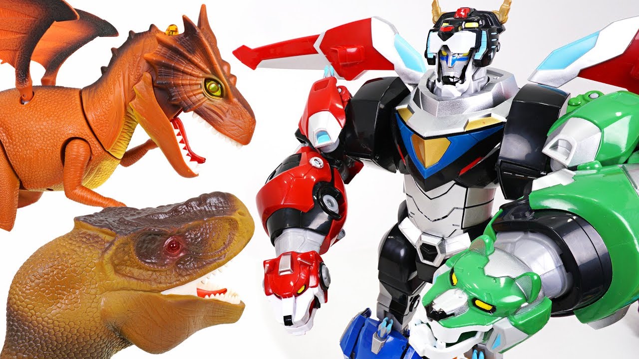 Five lion combined! Voltron Legendary Defender! Defeat dinosaur and ...