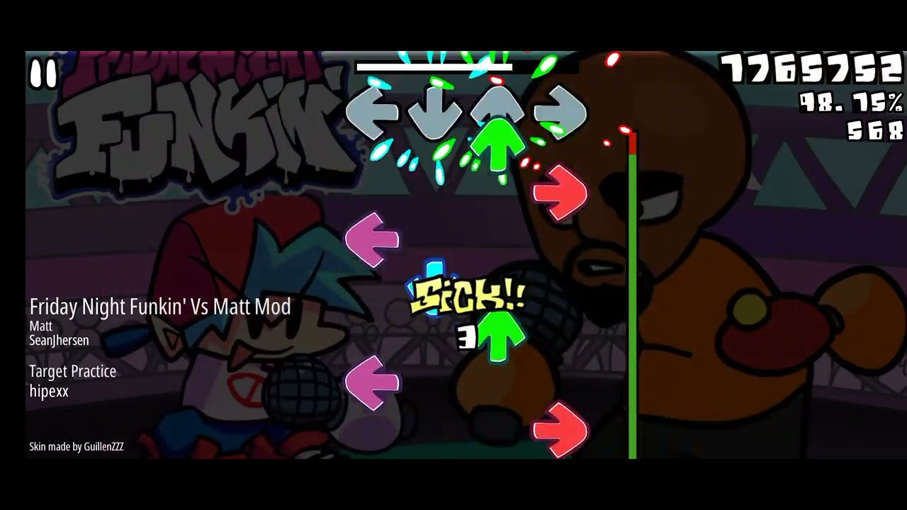 [MALODY] Matt fnf Target Practice 13 miss /skin upscroll - YouTube