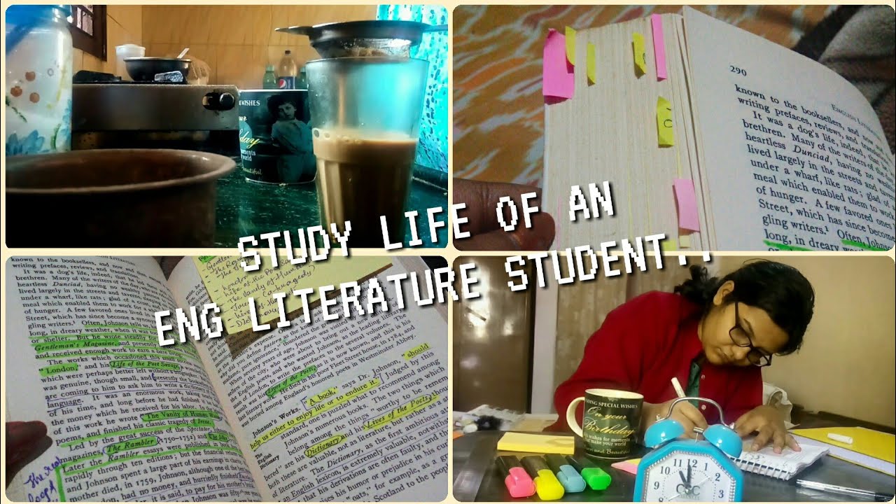 Study life of an English Literature student.. (Making notes and ...