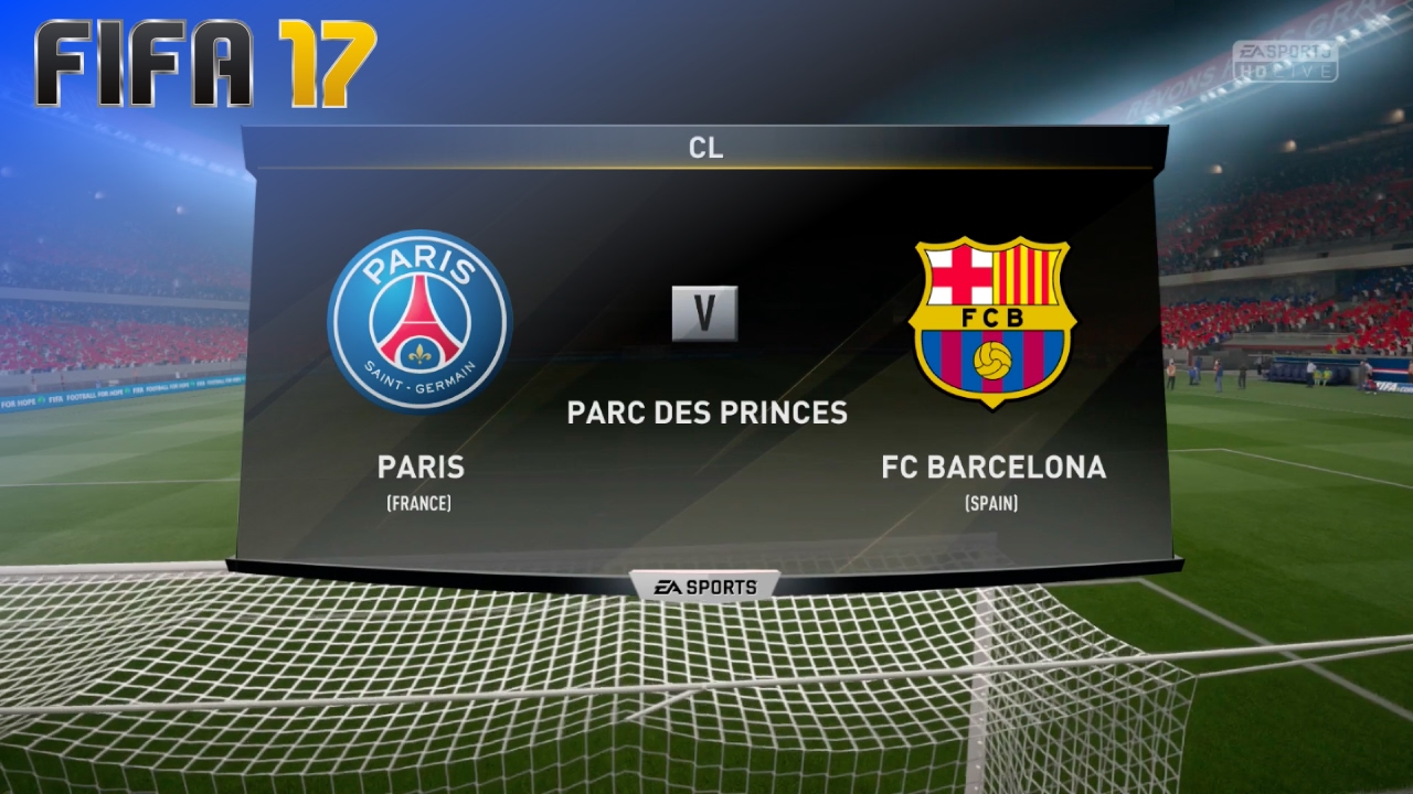 FIFA 17 - Paris Saint Germain vs. FC Barcelona @ Parc des Princes - YouTube