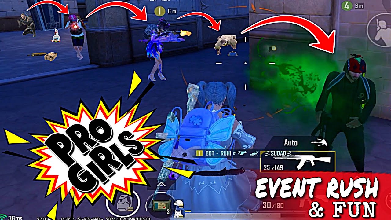 PRO GIRLS PRO GAMEPLAY | PUBG EVENT RUSH & FUNNY GAMEPLAY | BOTQUEEN ...