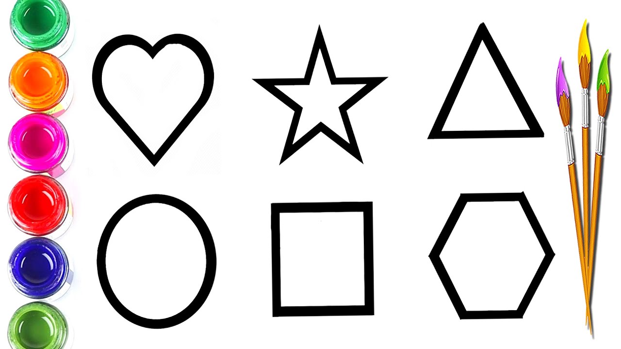 Shapes Drawing, Painting & Coloring for Kids & Toddlers | Kids Art ...