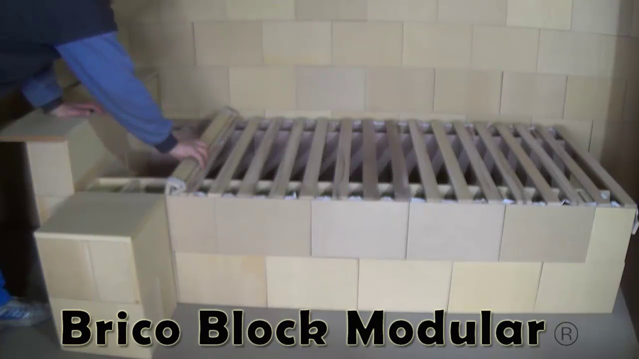 Cama con Brico Block - YouTube