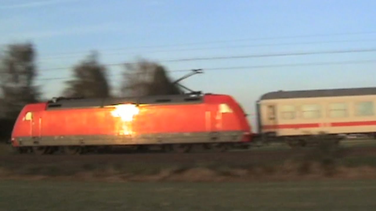 Züge bei Brühl-Walberberg, ICE-T / BR411, 2x BR146, 2x BR101, BR120, 4x ...