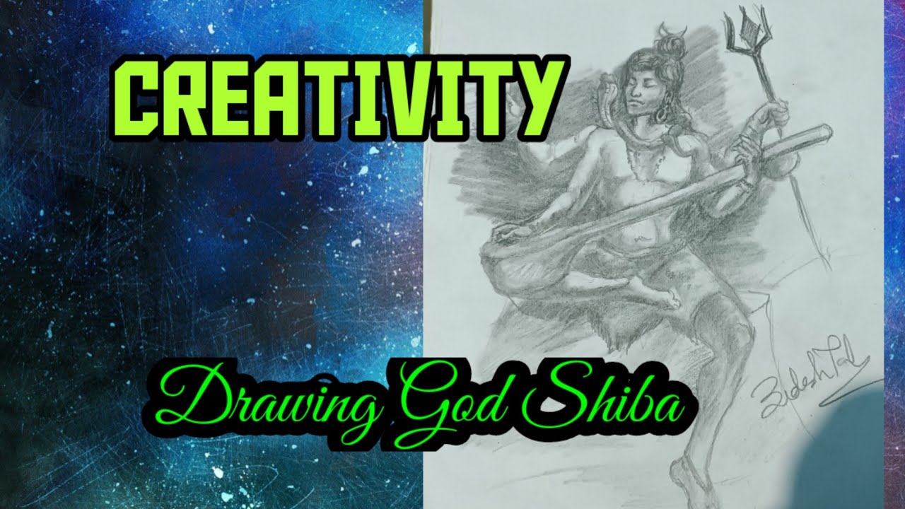 #drawing #shiba # male figure # pencil sketch # shiva drawing ...