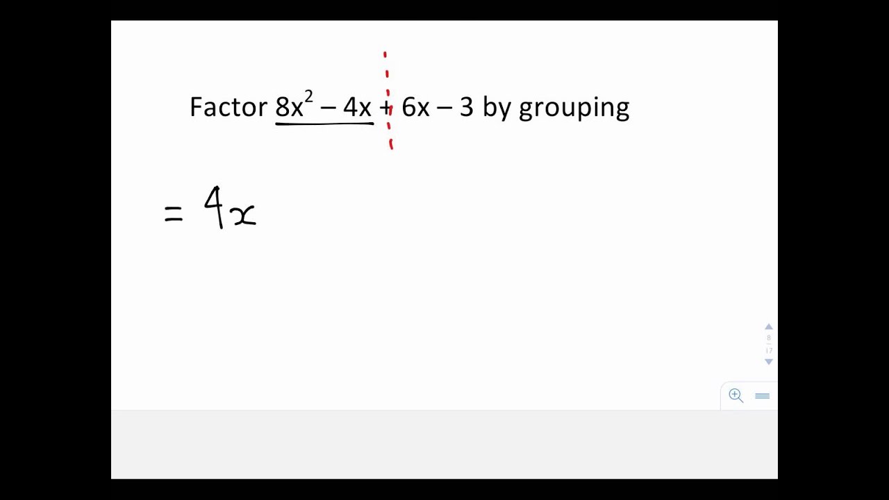 Factoring by grouping - YouTube