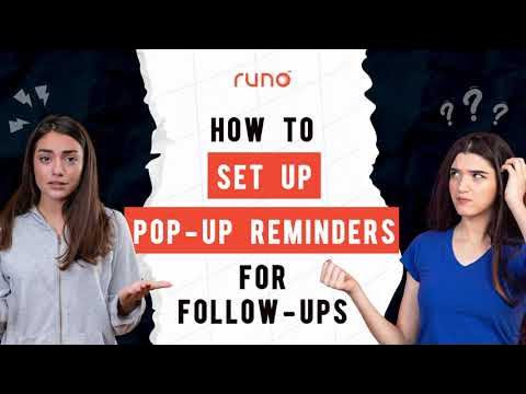 How to set up pop-up reminders for follow ups | Mobile App | Runo - YouTube