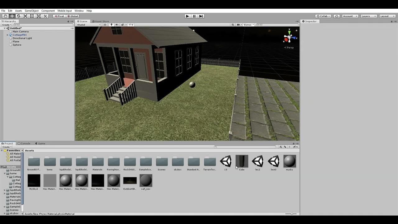 unity 3d -FPS -Skybox (type 2)-3d model -extract material-physic marital -partt(2) - YouTube