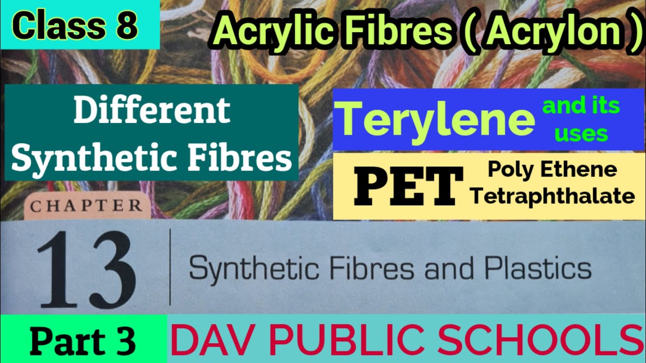 DAV class 8 Science chapter 13 Synthetic Fibres - Terylene, PET ...
