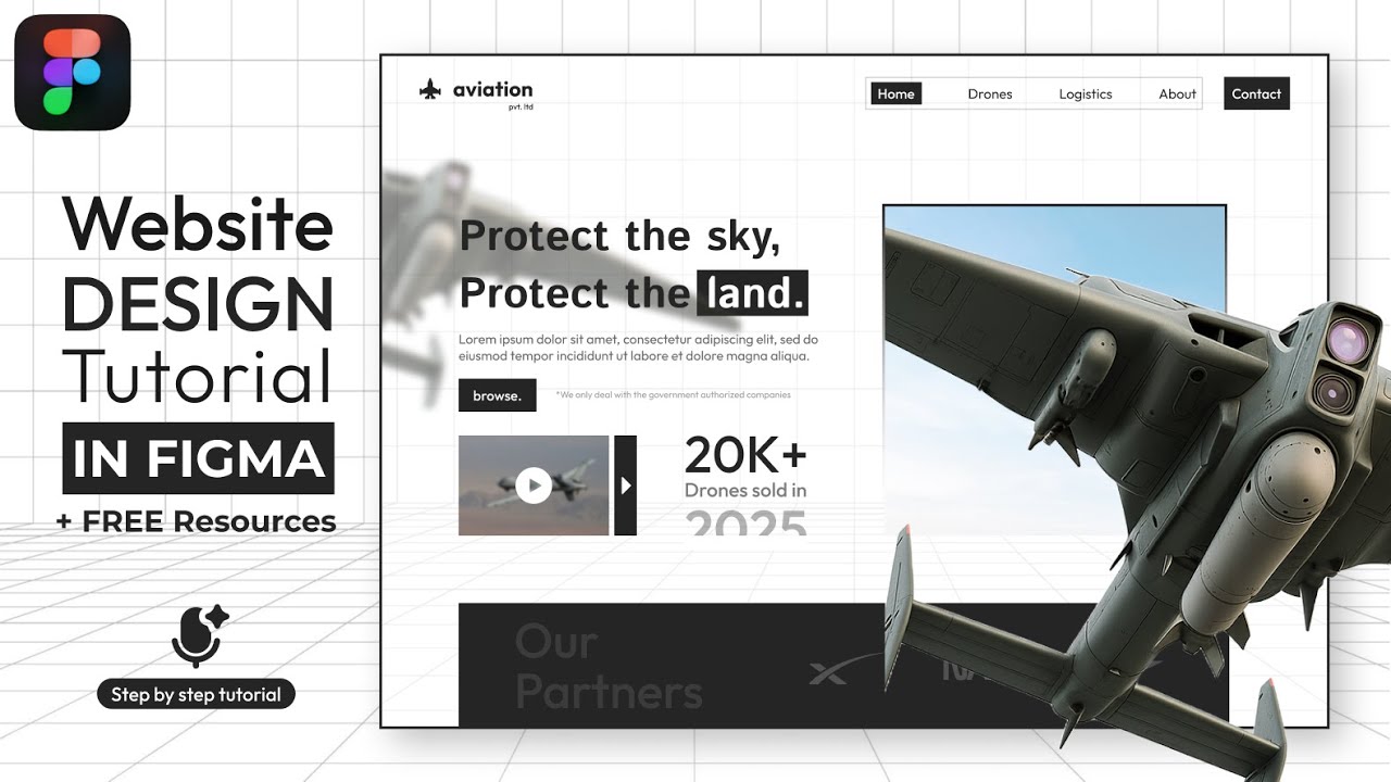 Simple Website Design Figma Tutorial || FREE RESOURCES || DVxUI - YouTube