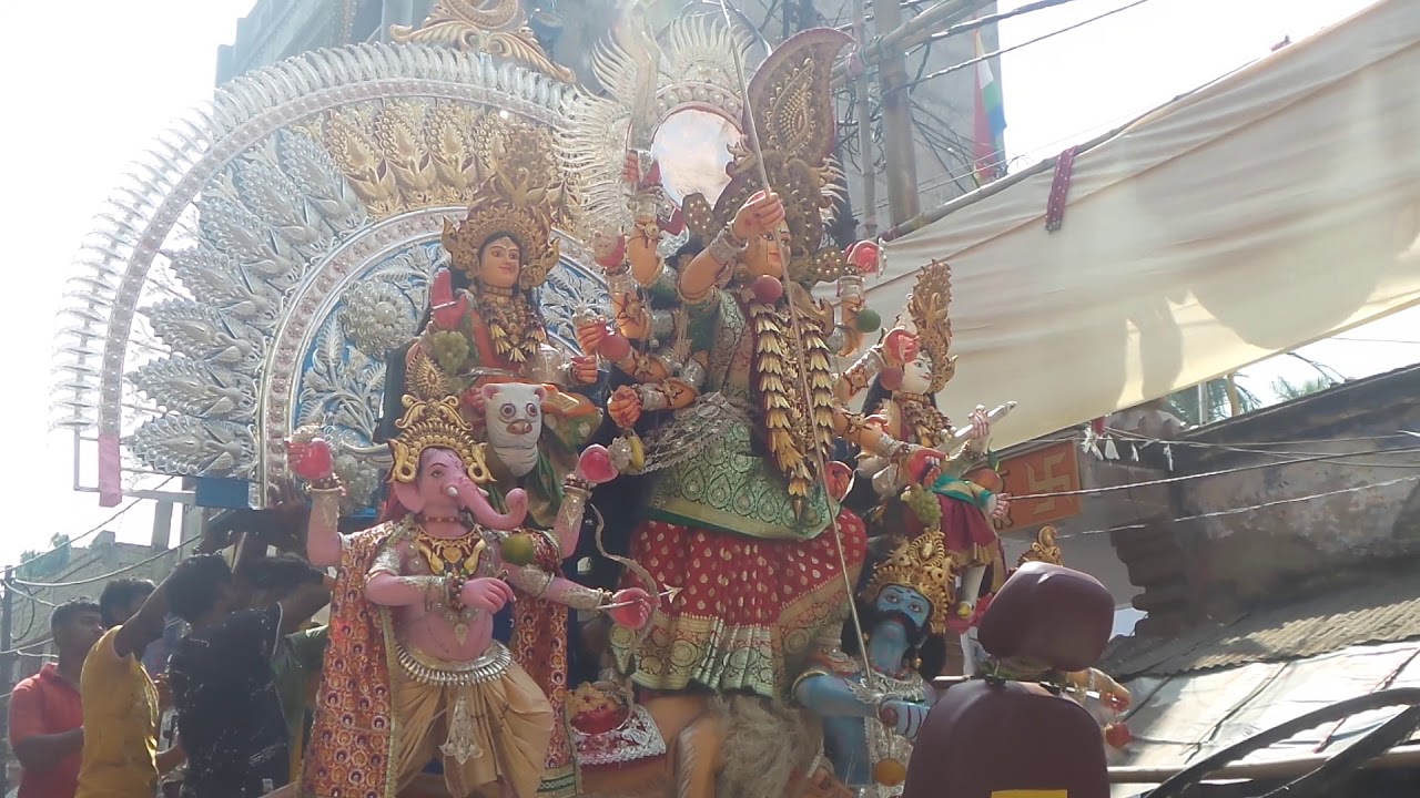 Cuttack Choudhury Bazar Maa Durga nka Bhasani Perparartion 2018 ...