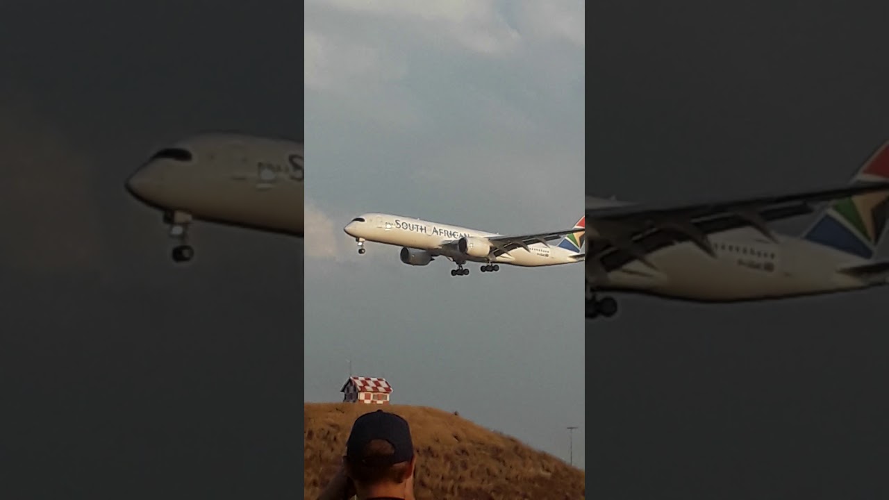 First ever SAA A350 Landing video - YouTube