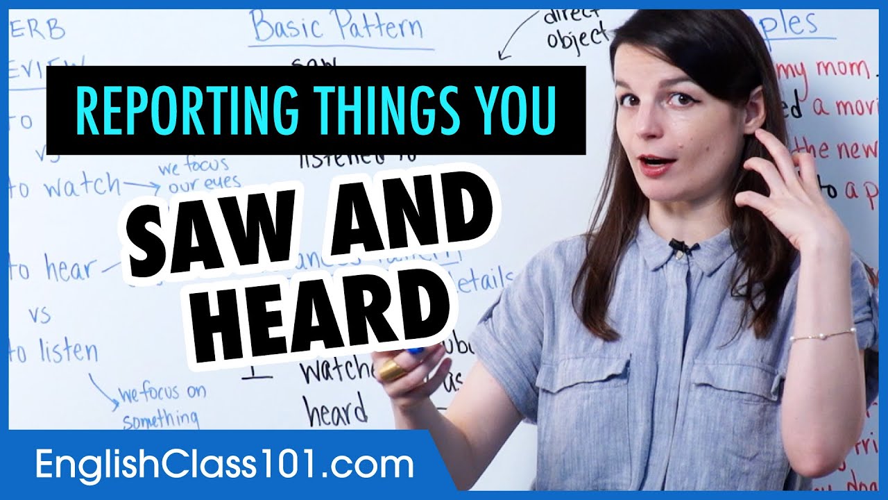 Reporting Things You Saw and Heard | Learn English Grammar - YouTube