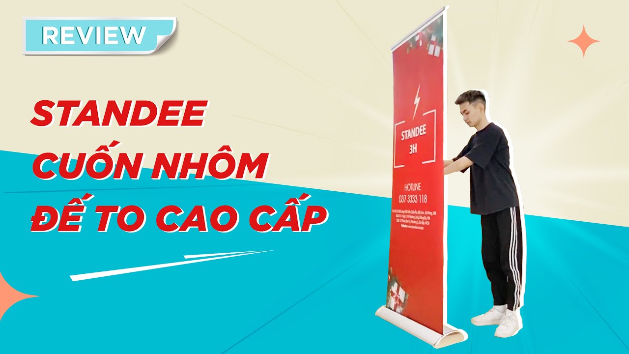 Standee Cuốn Nhôm Đế To Cao Cấp[Standee 3H] - YouTube