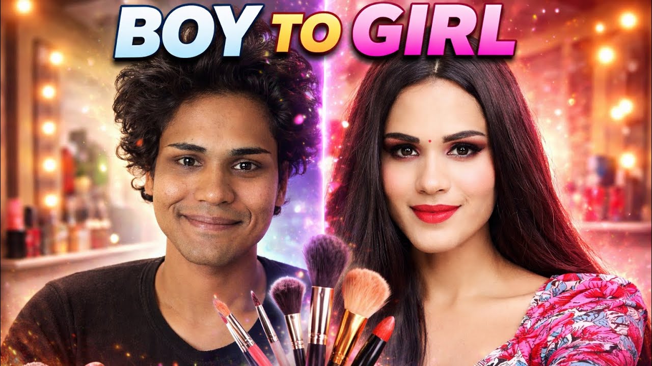 Boy to Girl Transformation makeup | male to female makeup ...