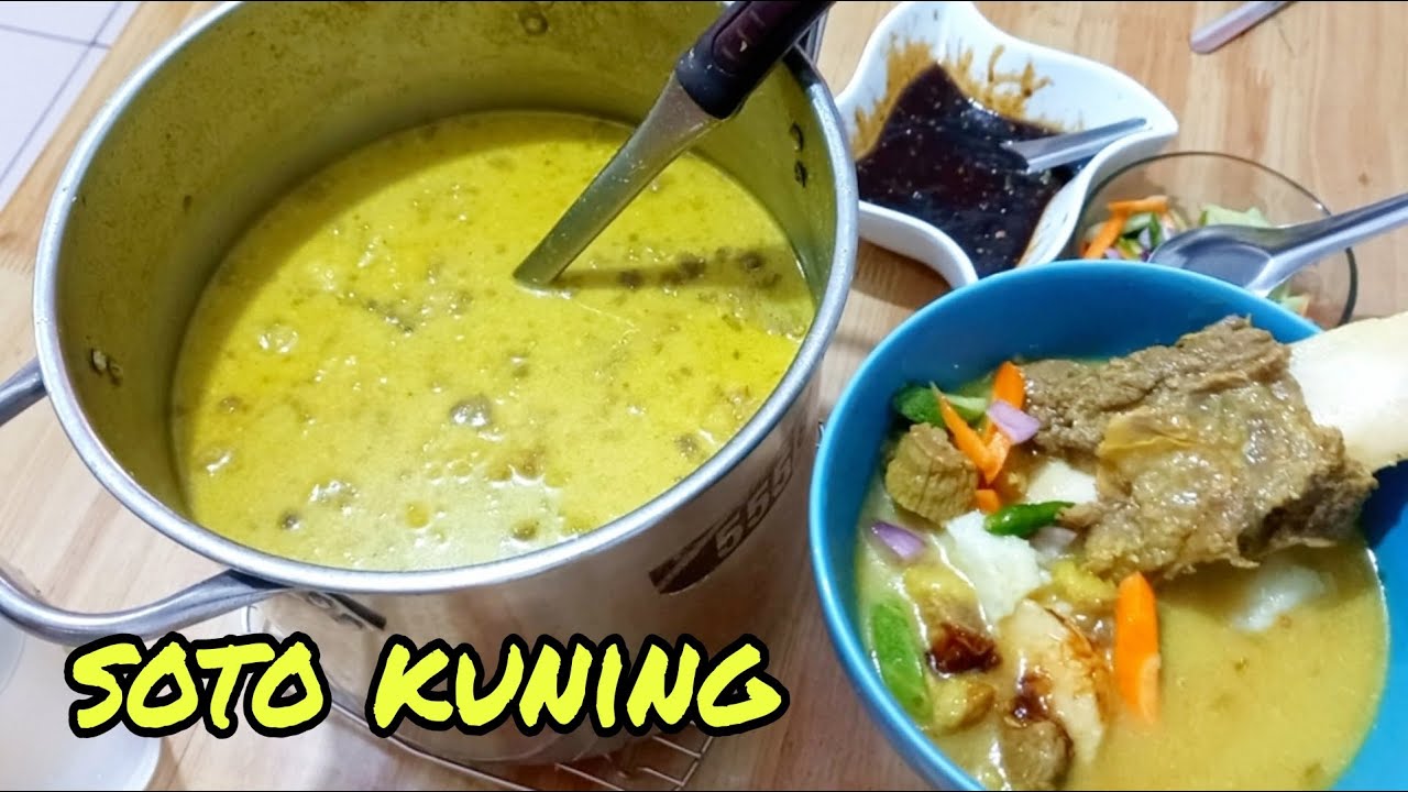 SOTO DAGING KUAH KUNING BUMBU SEDERHANA SEDAP | SAMBAL KECAP BÀWANG ...