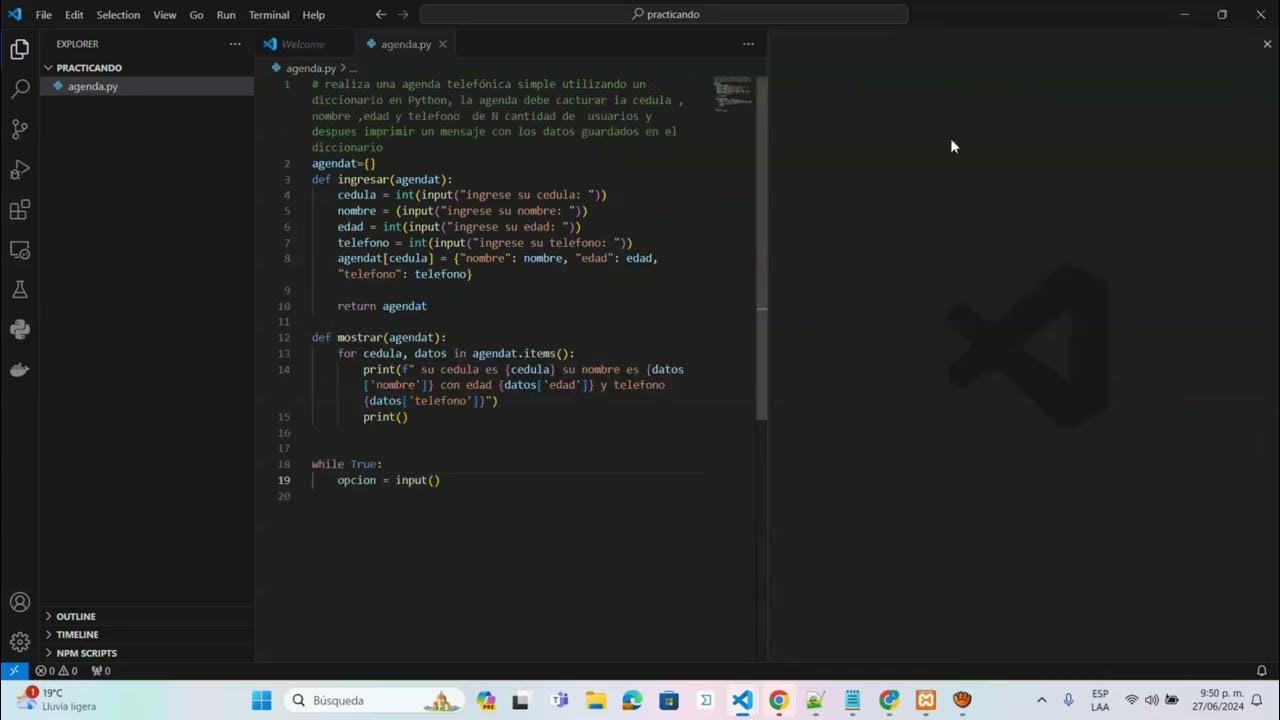 Programando una agenda en Python - YouTube