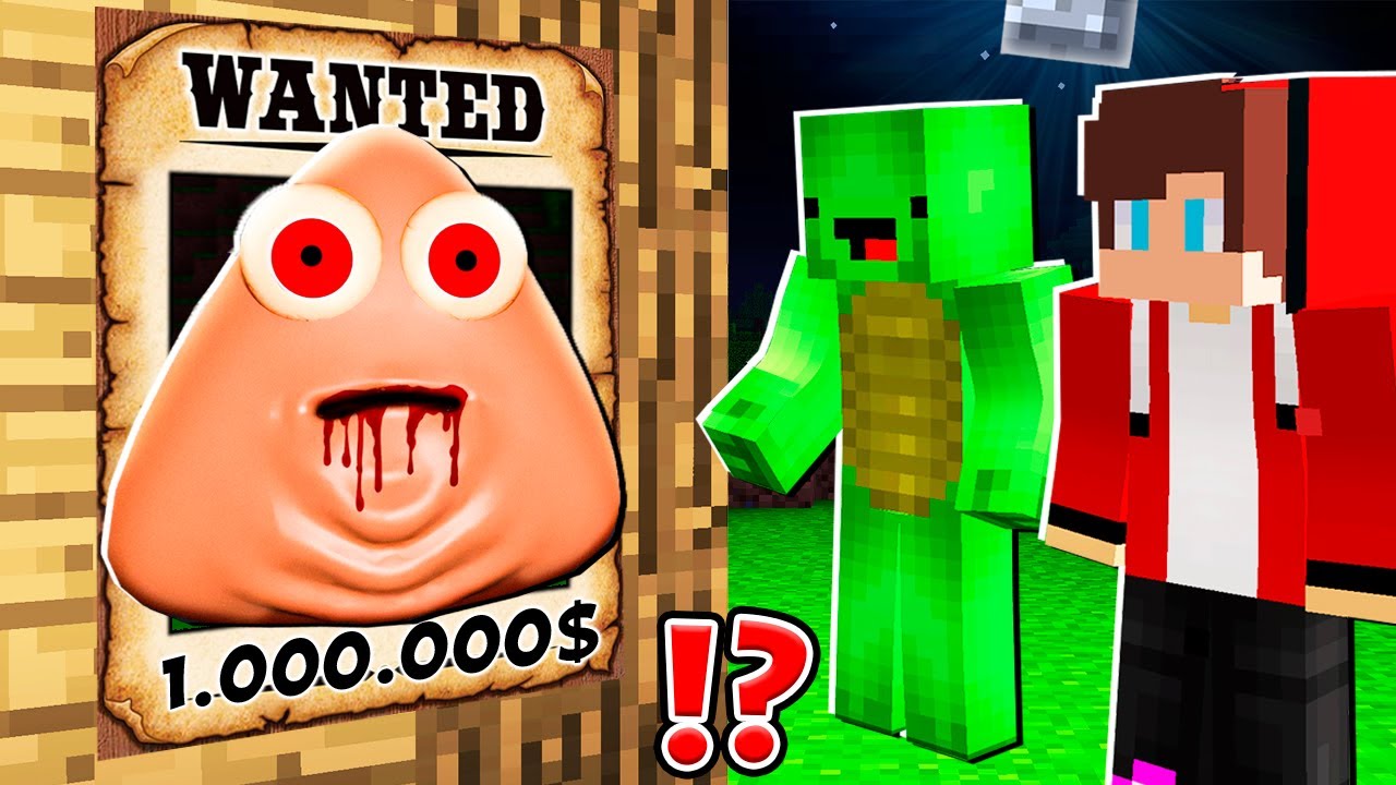 Why Creepy POU is WANTED ? Mikey and JJ vs POU.EXE ! - in Minecraft ...
