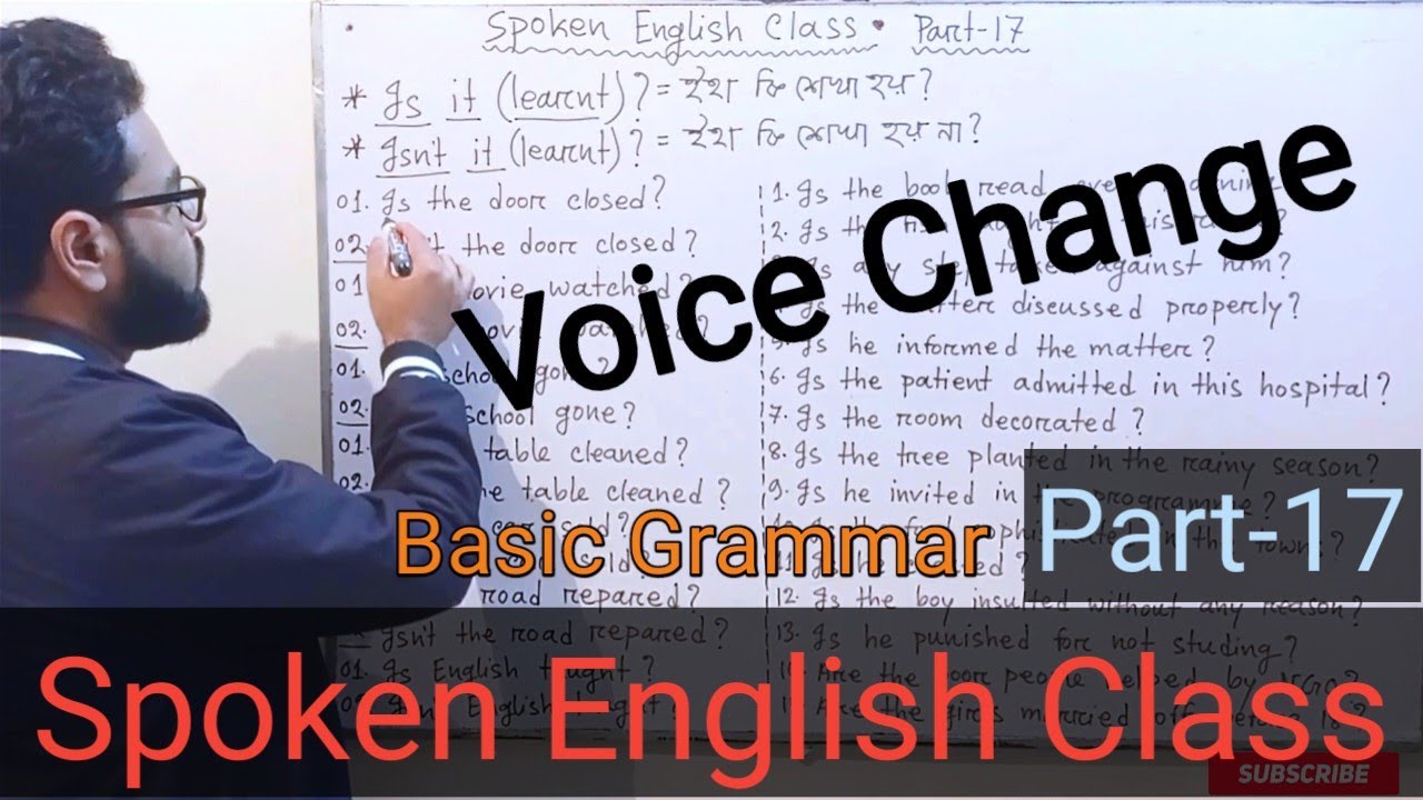Spoken English Class | Part-17 | Voice Change | Yes/No Question | 1 ...