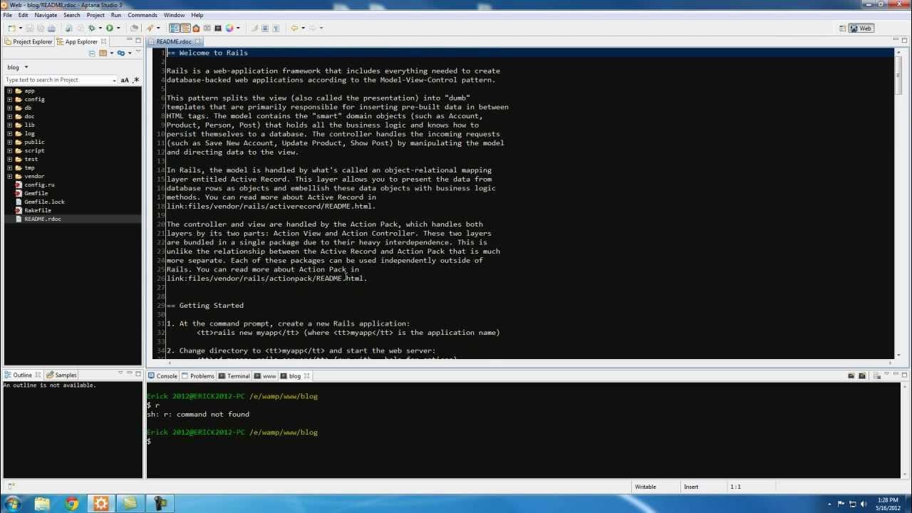 Ruby on Rails Tutorial for Beginners - Folder Structure Demo - YouTube