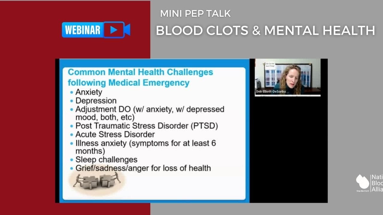 Mini PEP Talk: Blood Clots and Mental Health - YouTube