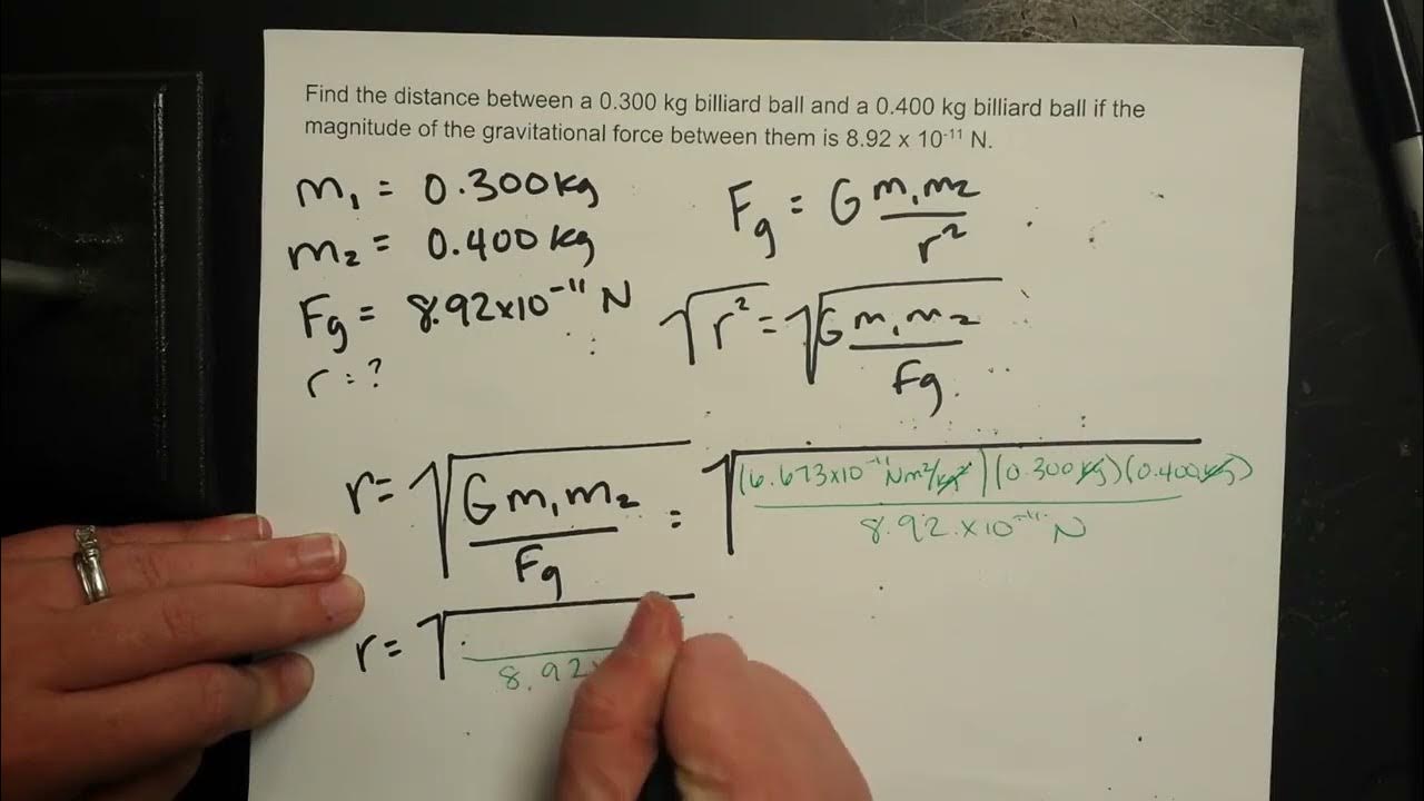 NEWTON'S LAW OF UNIVERSAL GRAVITATION - Practice Problem 1 - (slide 10 ...