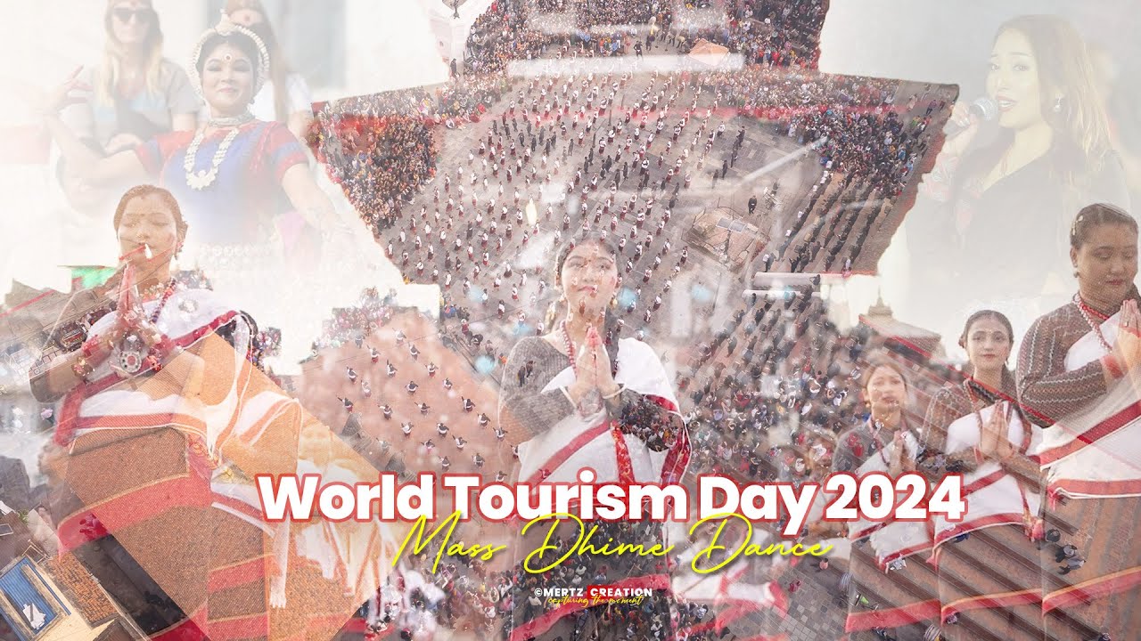 ~ Mass Dhime Dance in honor of World Tourism Day 2024 @ Basantapur ...