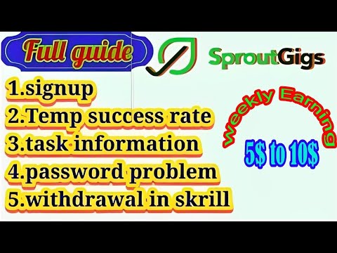 Sprout gigs how to work || sprouts gigs account create || sproutgigs ...