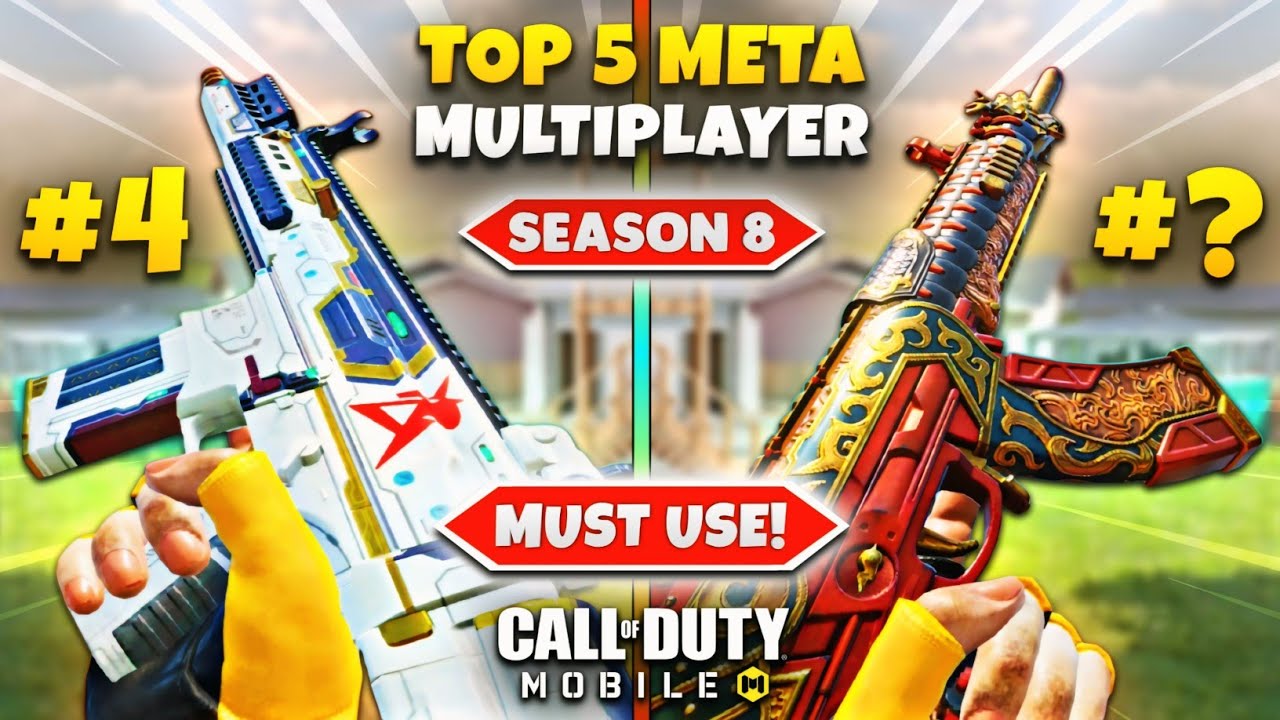 Top 5 META Guns In Season 8 Multiplayer | COD Mobile | Top 5 Best ...