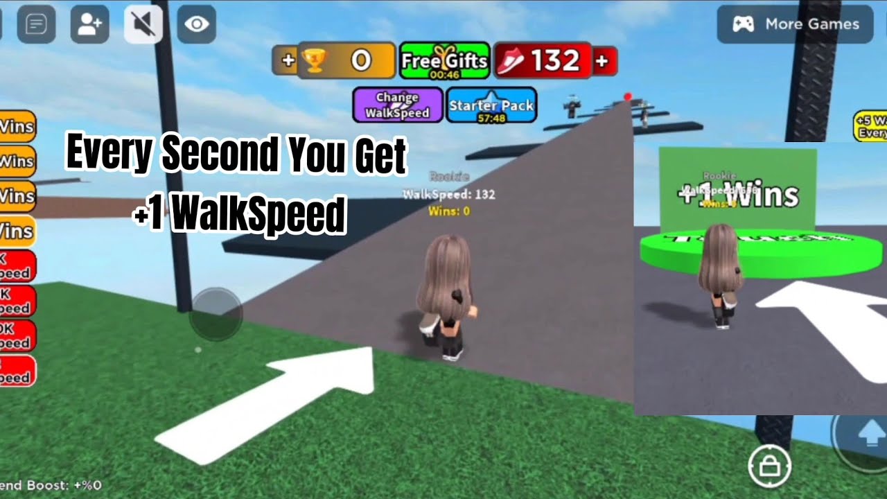 Every Second You Get +1 WalkSpeed / Roblox - YouTube