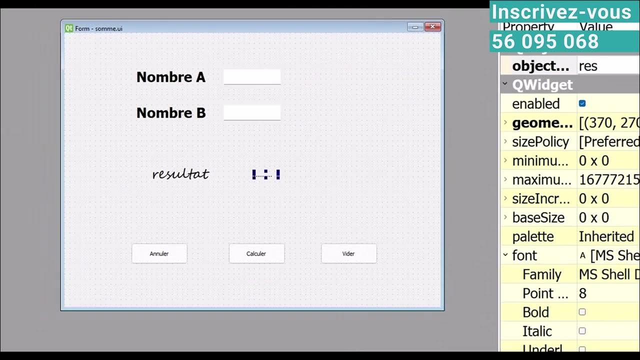 Créer une Interface Graphique avec Qt Designer ( Partie 3) - YouTube