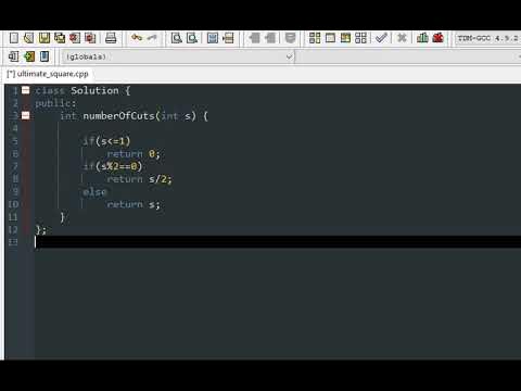 Minimum Cuts to Divide a Circle Leetcode Solution - YouTube