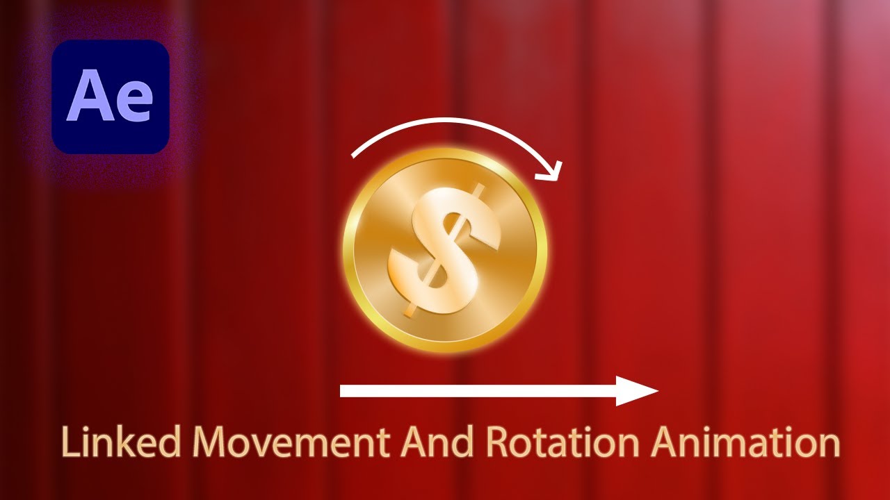 Coin Rotation with Linked Movement in After Effects #adobeaftereffects ...