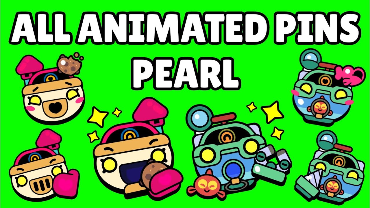 Pearl Pins (Animated) | Brawl Stars | Green Screen - YouTube