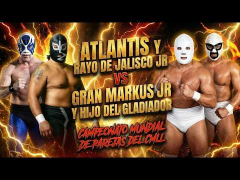 Atlantis y Rayo de Jalisco Jr vs Gran Markus Jr e Hijo del Gladiador - CAMPEONATO DE PAREJAS CMLL