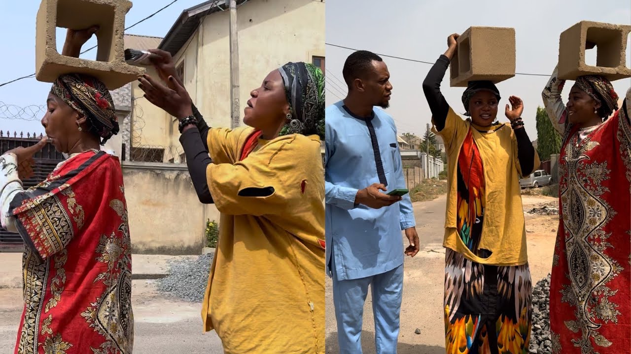 The two female brick layers and their master ..This is a great story ...